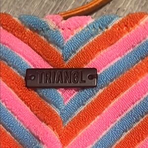 triangl swimwear | Swim | Triangl Striped Multicolor Bikini Set | Poshmark